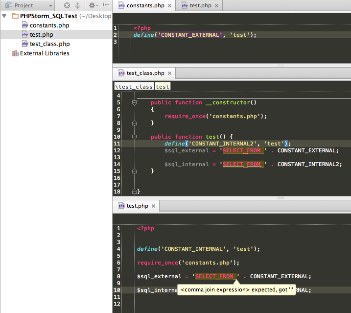 PHPStorm: How to disable this SQL inspection error & how to embed SQL ... PHPStorm: How to disable this SQL inspection error & how to embed SQL ...